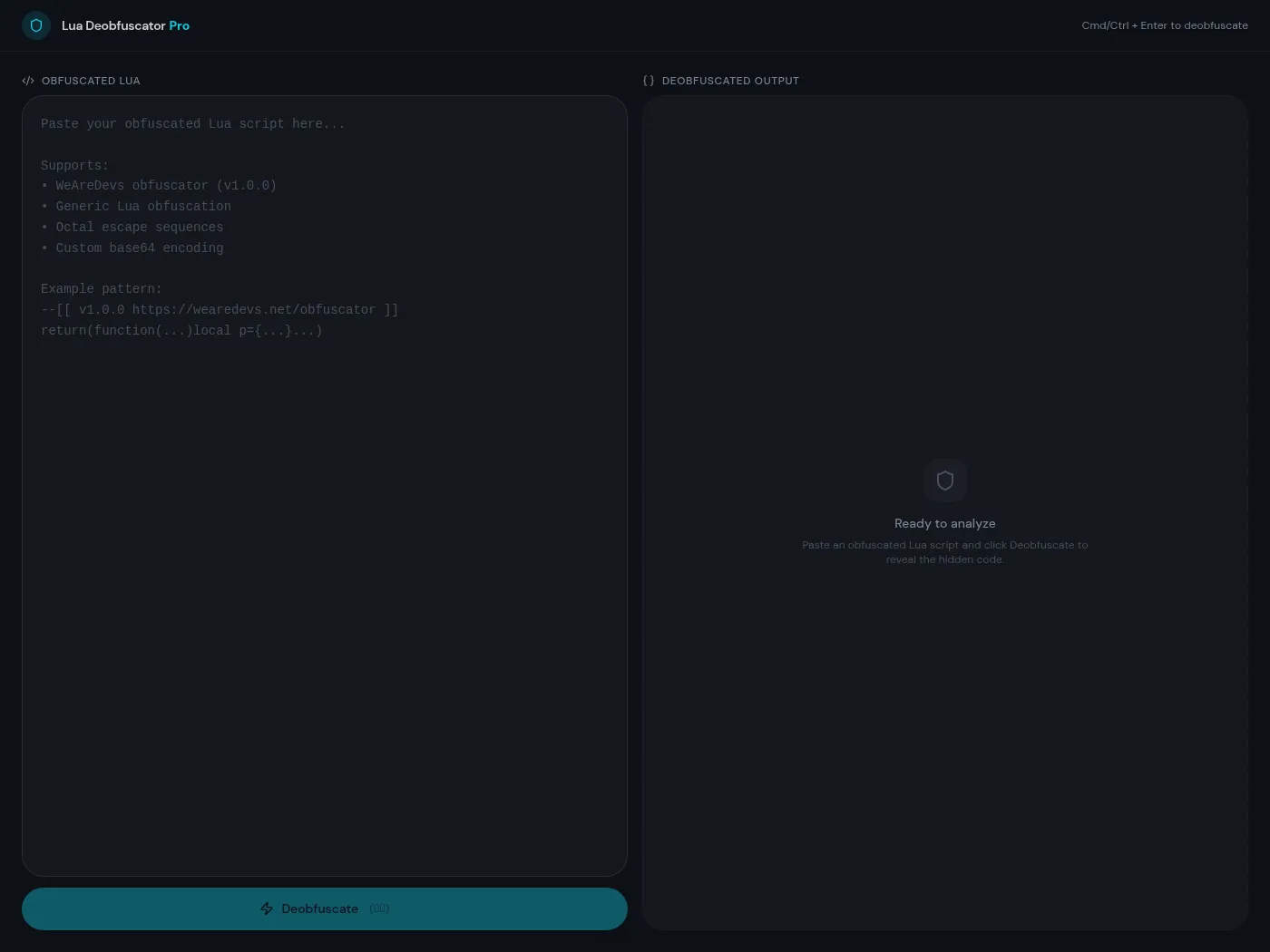 Lua Deobfuscator Pro