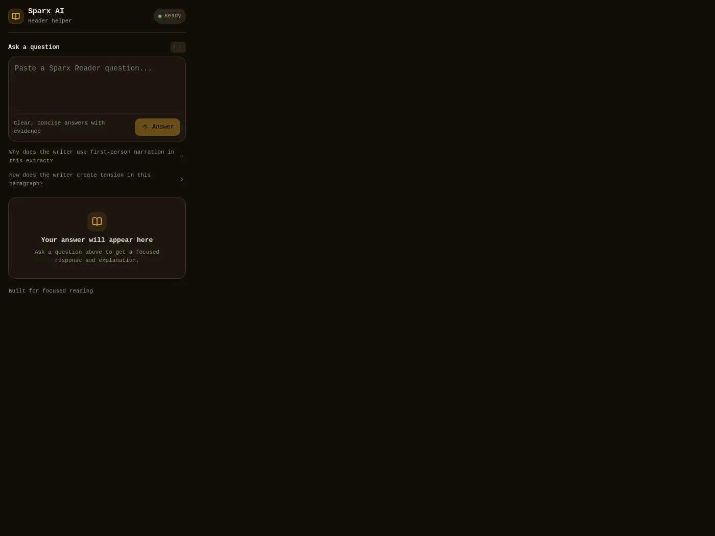 Sparx AI Reader Helper