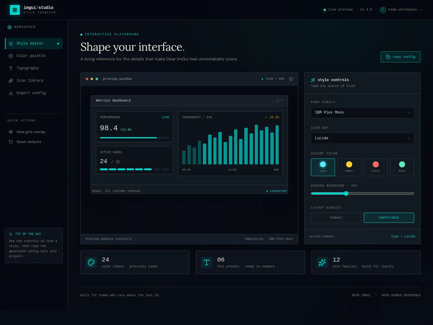 ImGui Style Showcase