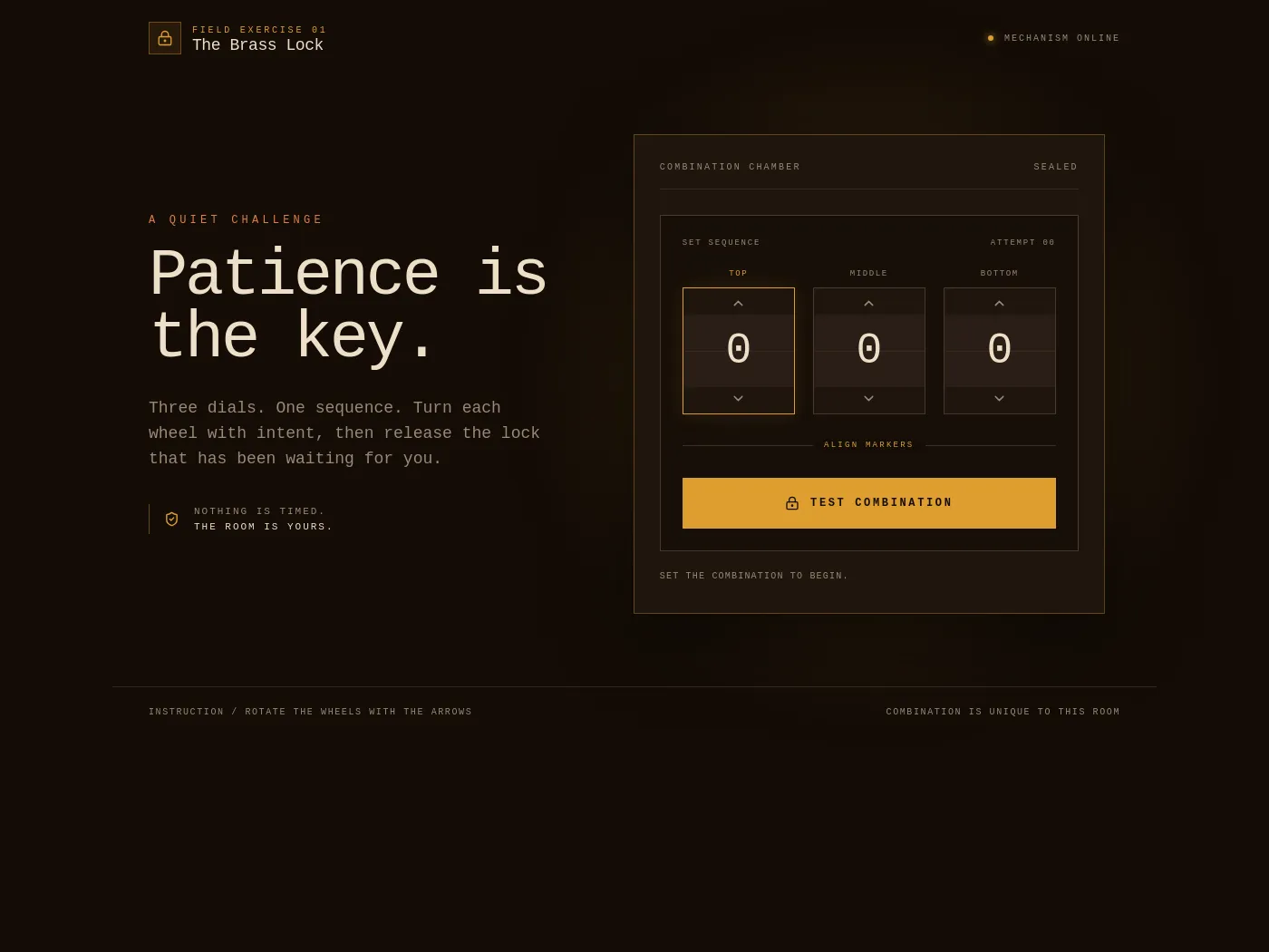 Virtual Lock Puzzle