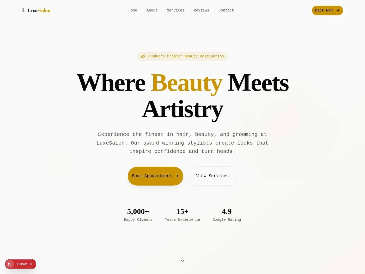 LuxeSalon Booking Platform
