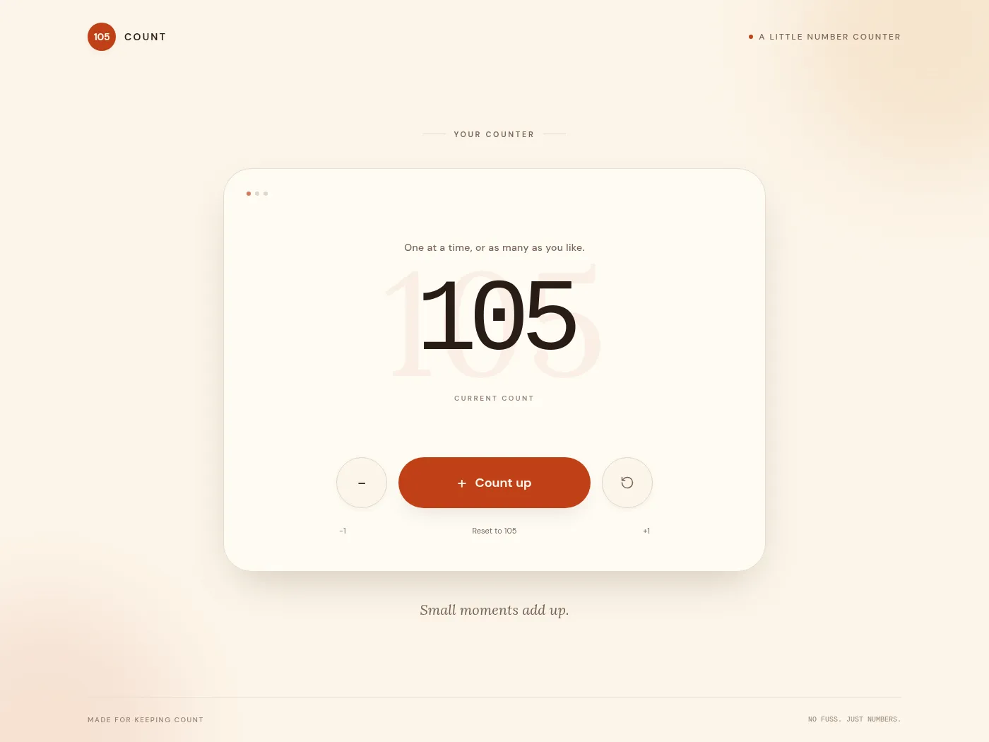 Simple Number Counter