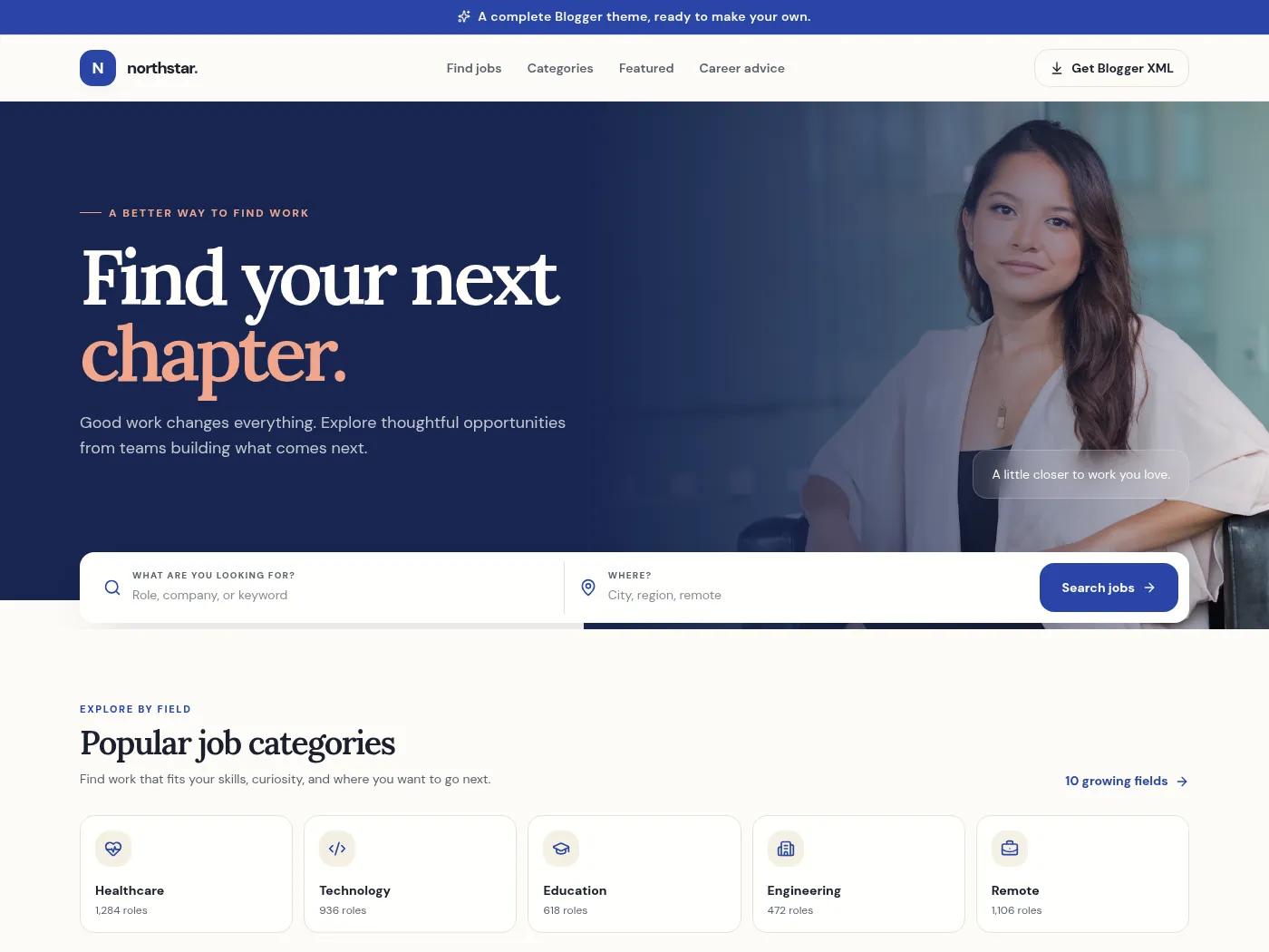 Blogger Job Board Pro Theme