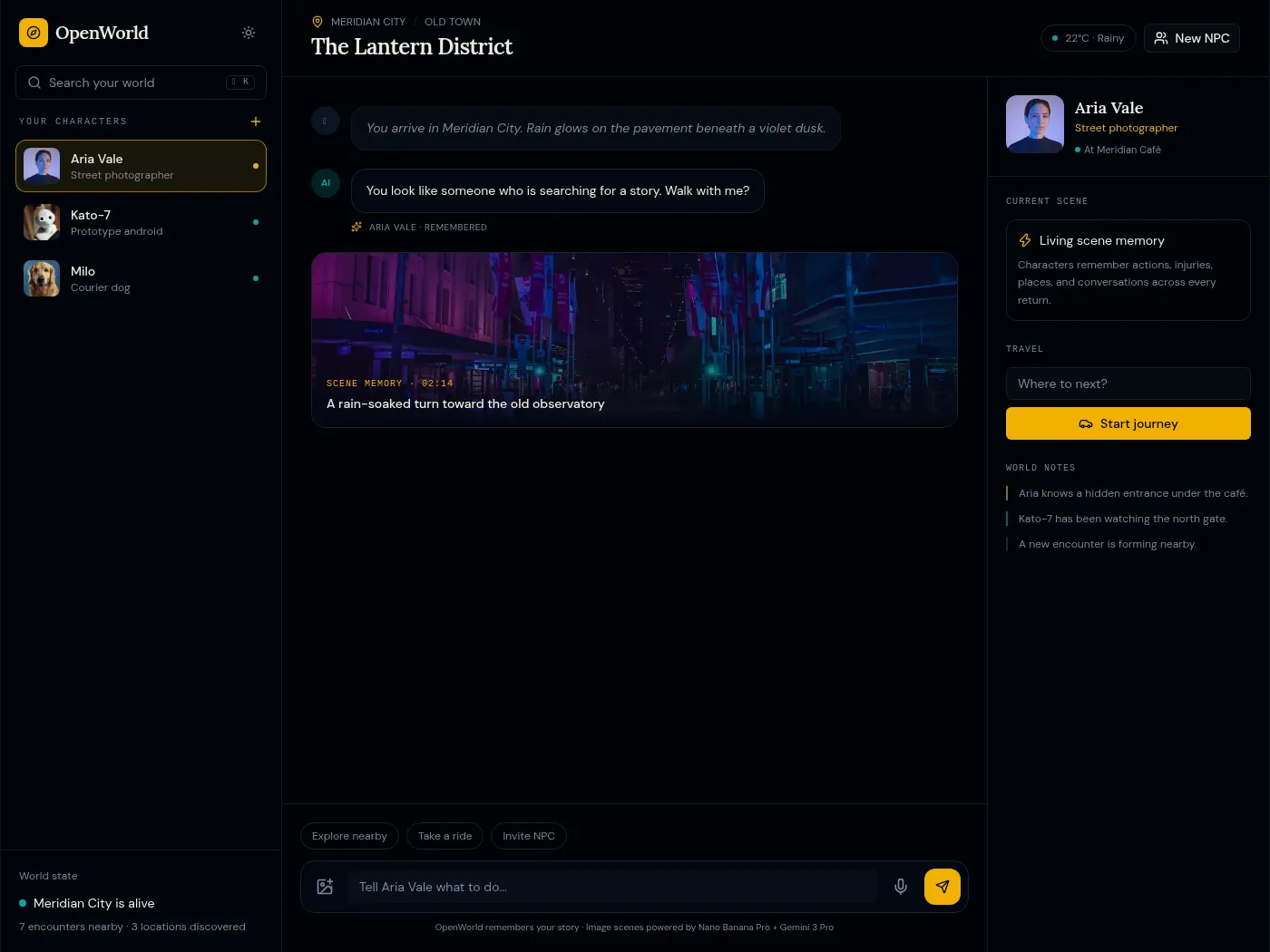 OpenWorld AI Chat Game