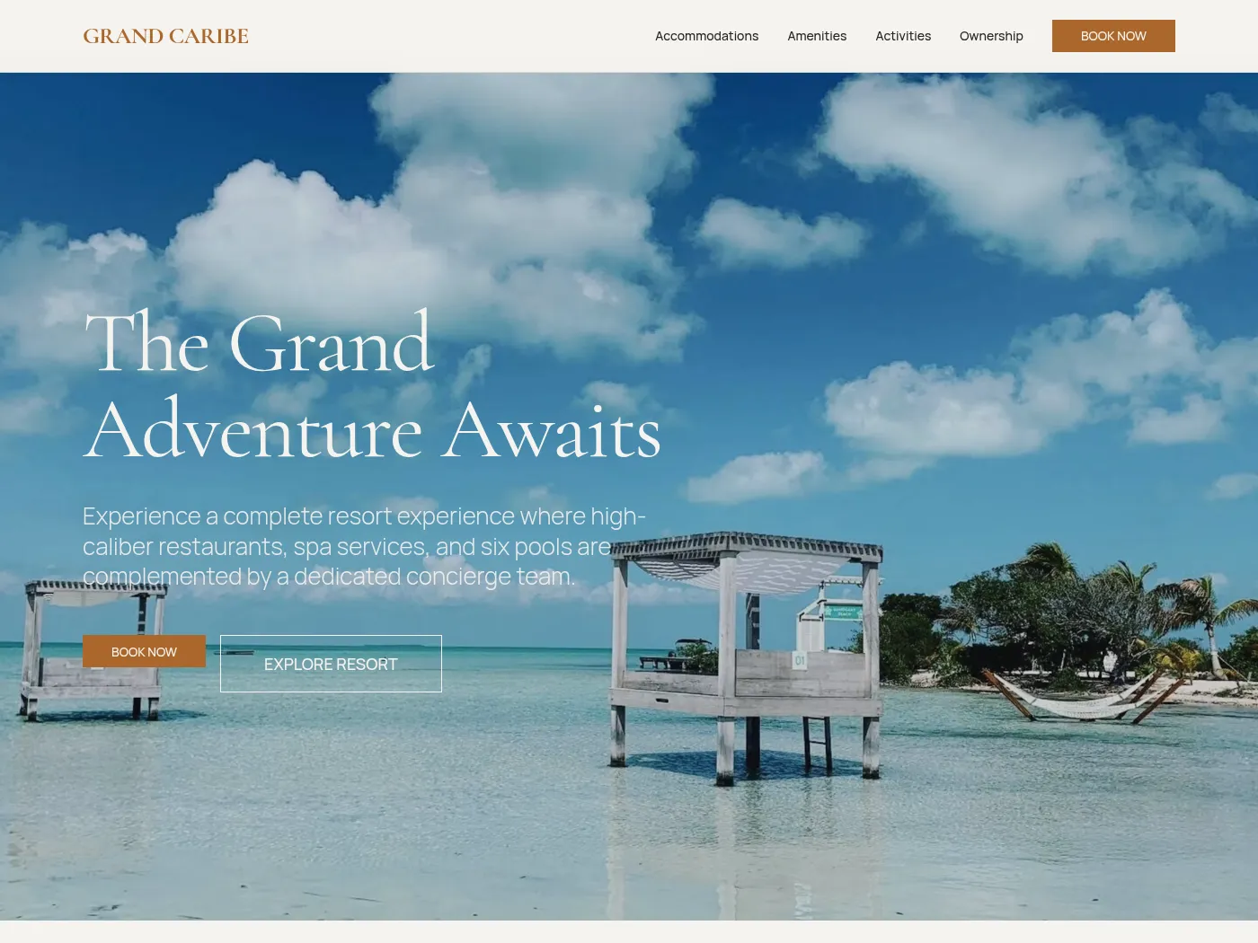 Grand Caribe Belize Site