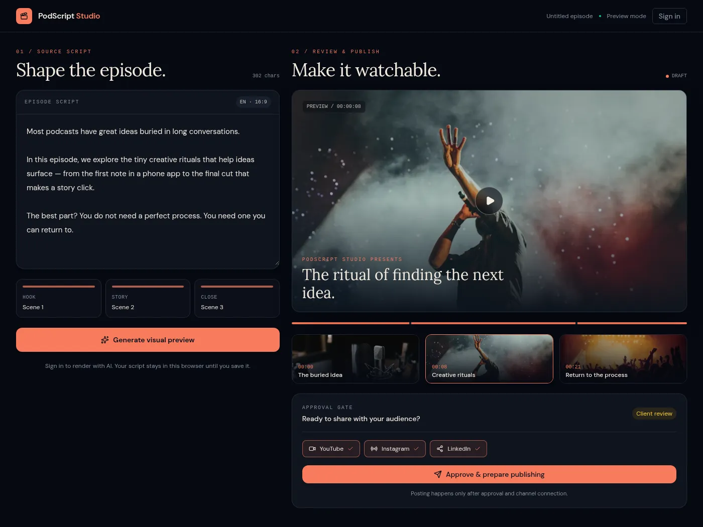 PodScript Studio