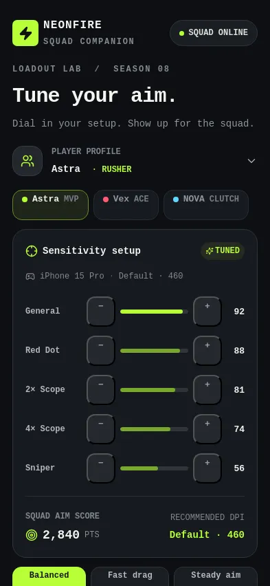 NeonFire Companion App