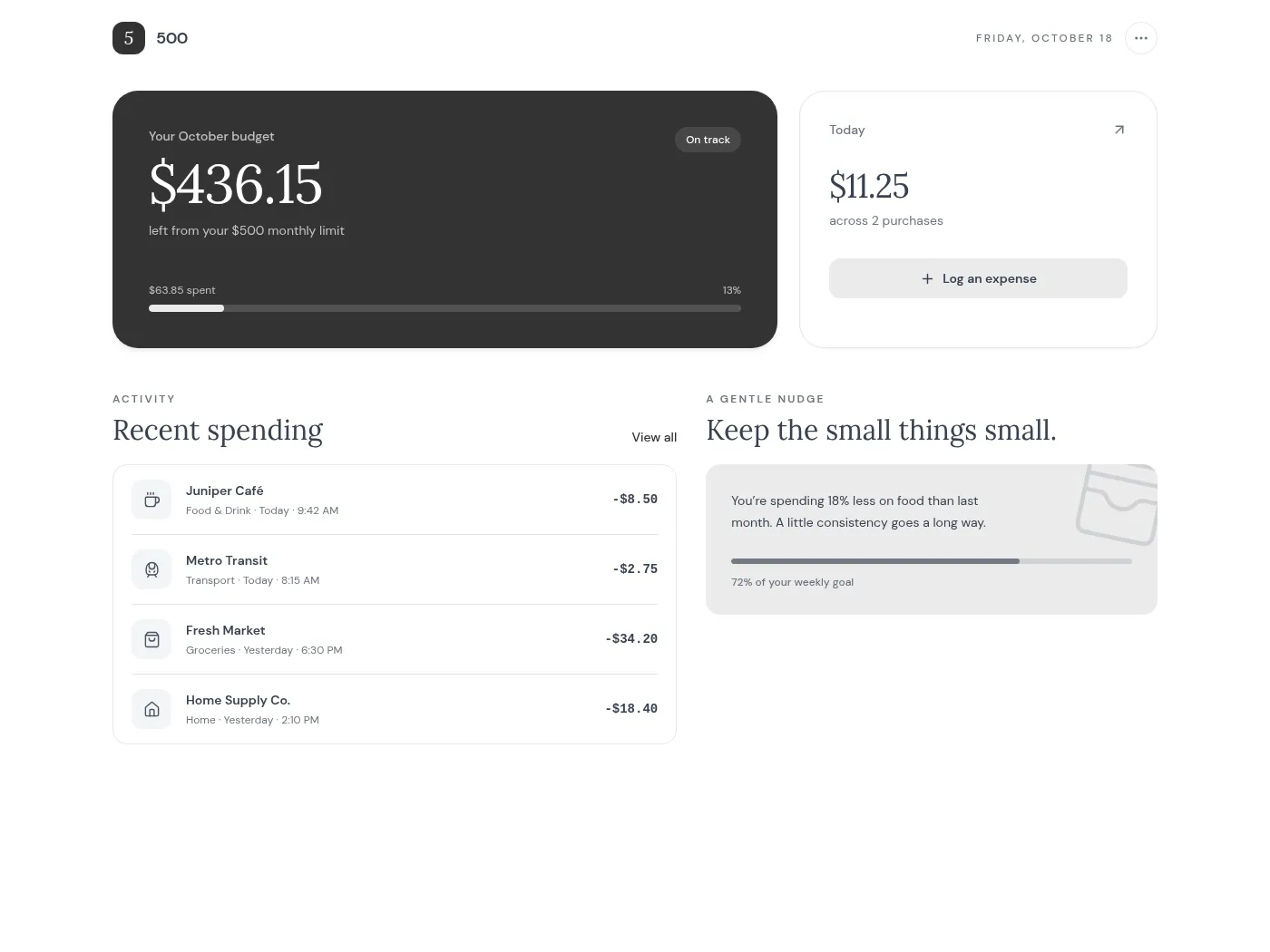 500 Expense Tracker
