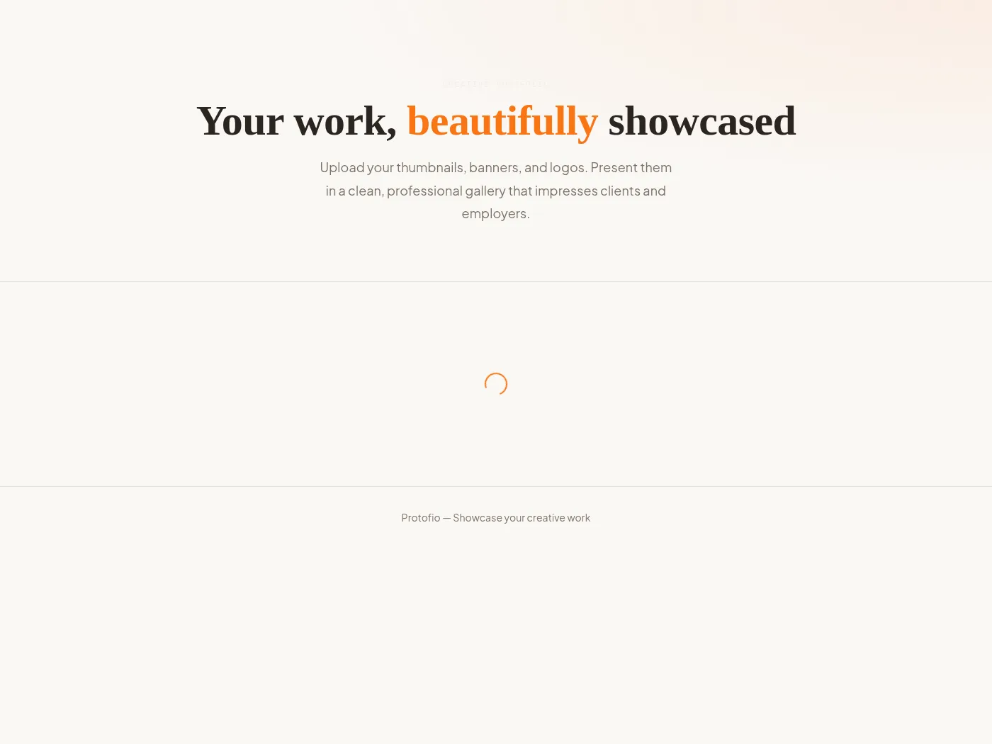Protofio Showcase Site