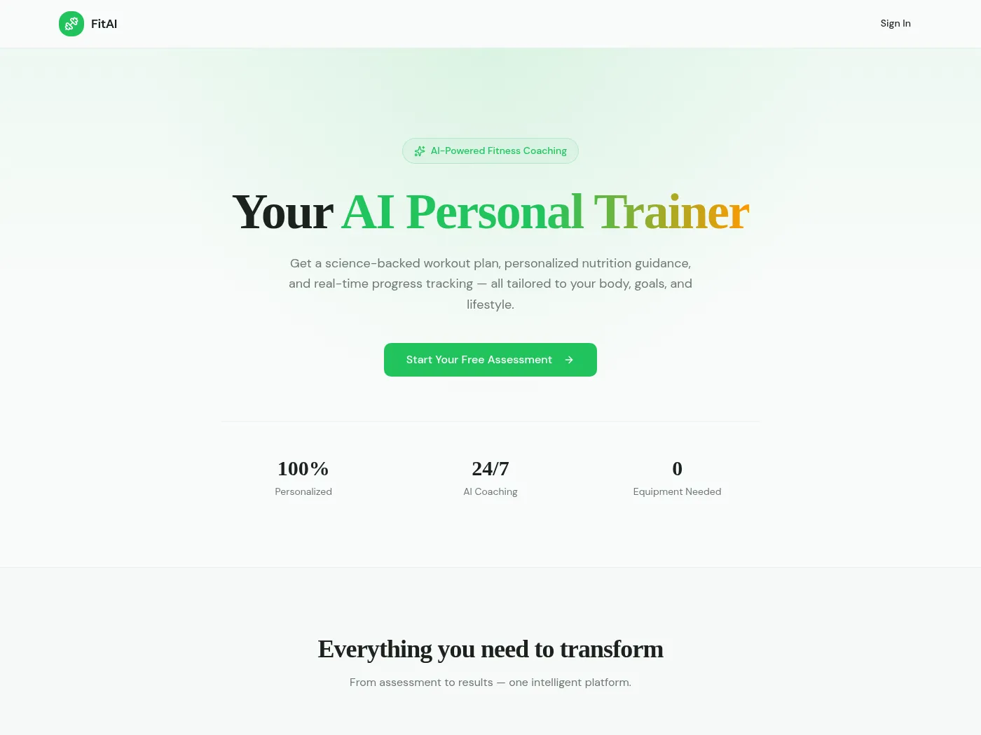 FitAI Personal Trainer