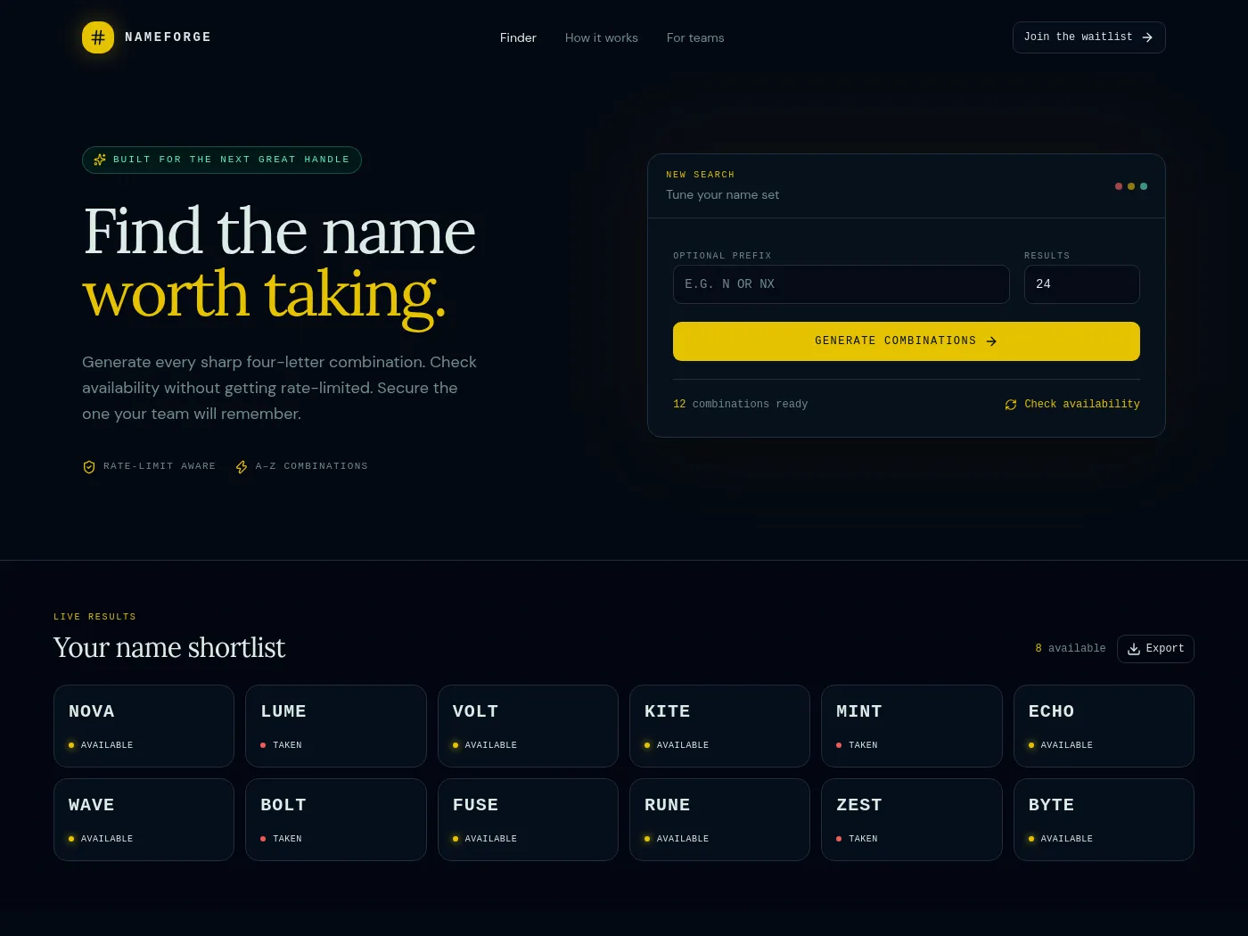 Discord Name Finder
