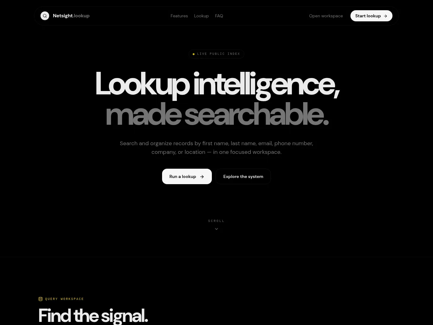 Netsight Lookup DB