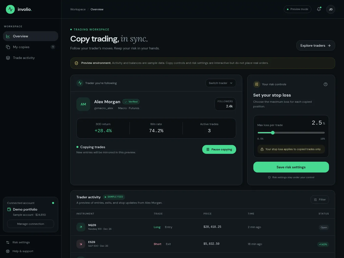 CopyTrade Sync App