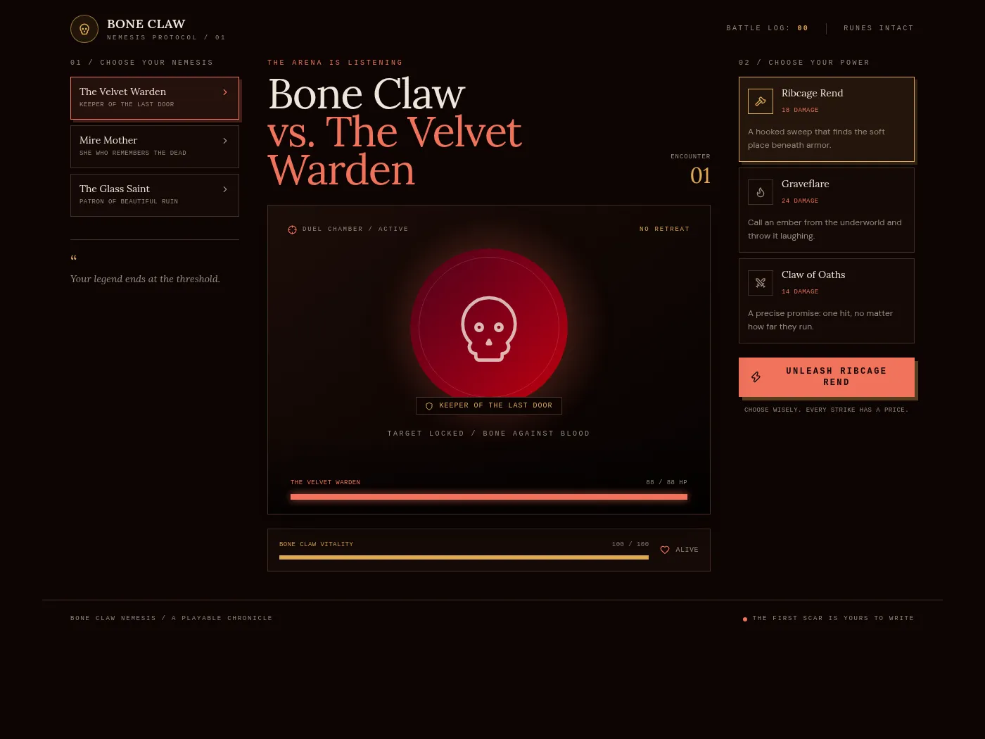 Bone Claw Nemesis