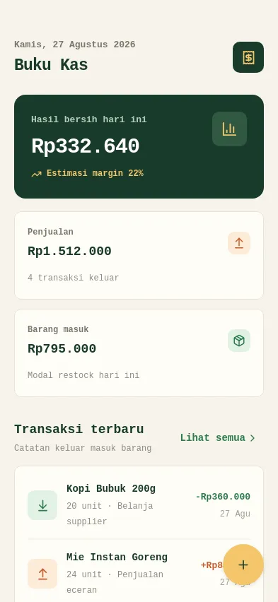 Buku Kas Barang Mobile