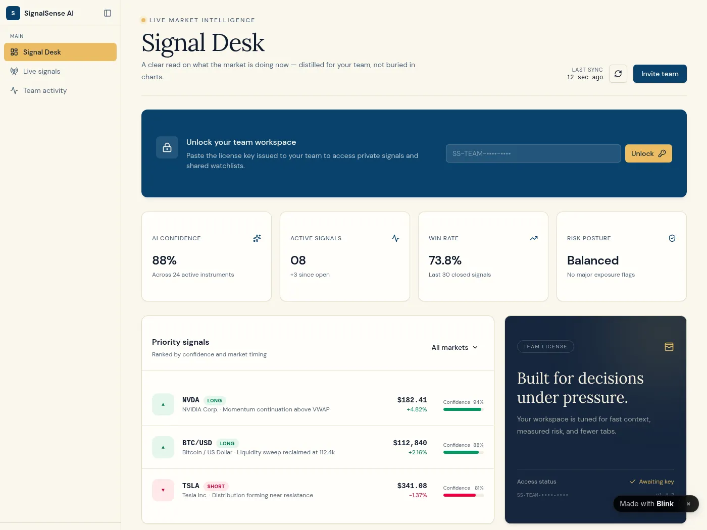 SignalSense AI Platform