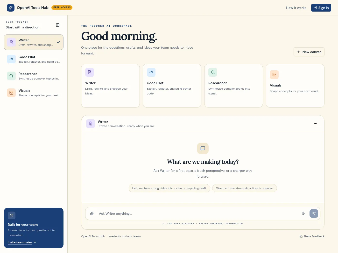 OpenAI Tools Hub