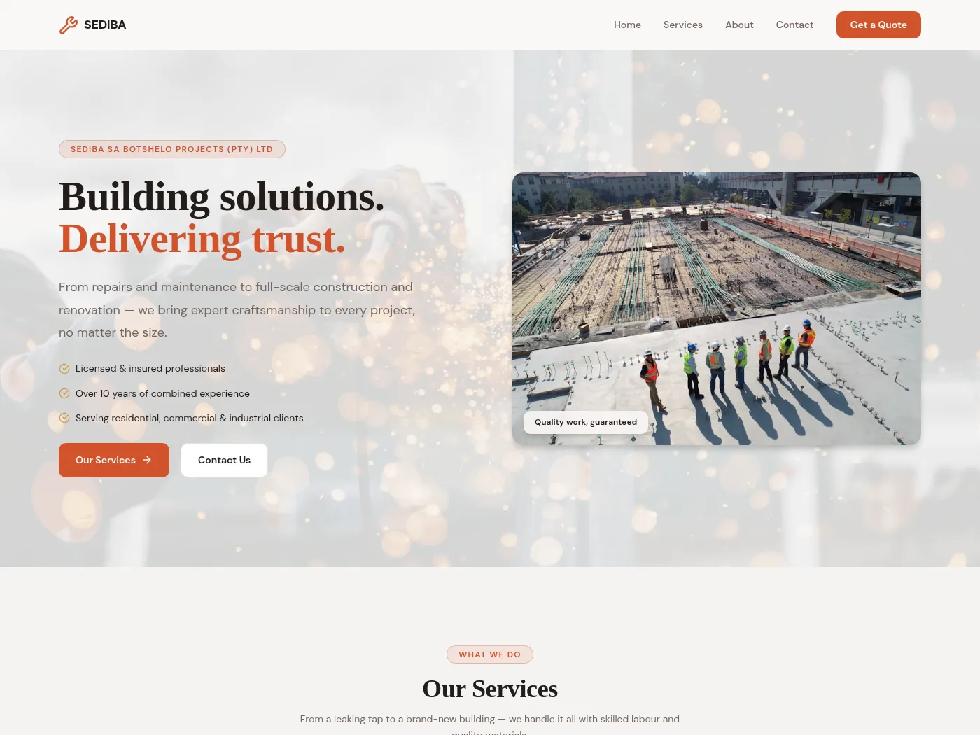 SEDIBA Services Site