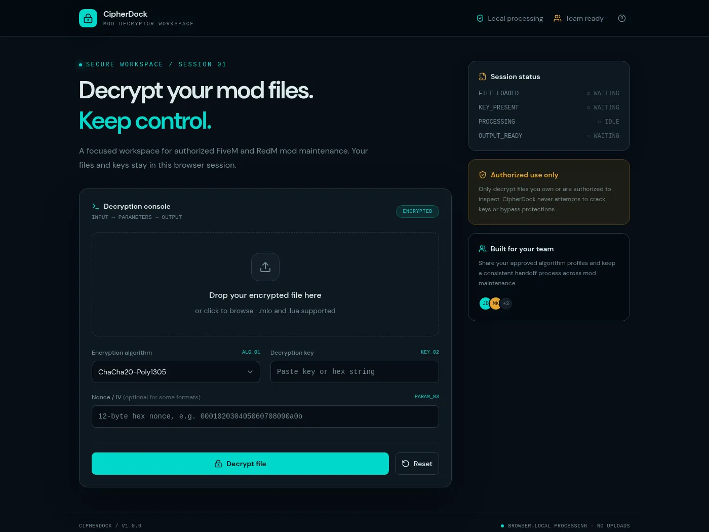 Mod Decryptor Toolkit