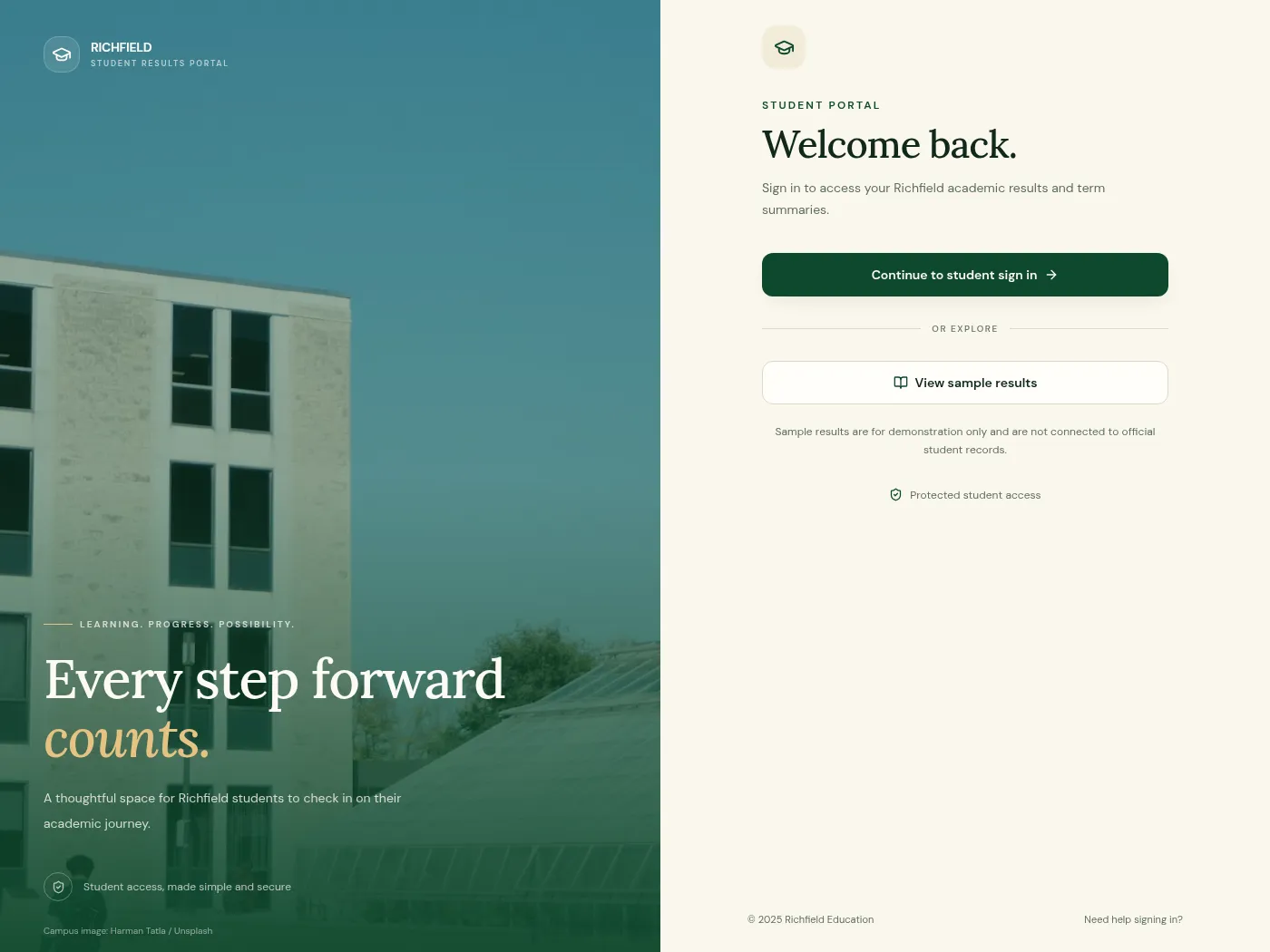 Richfield Results Portal