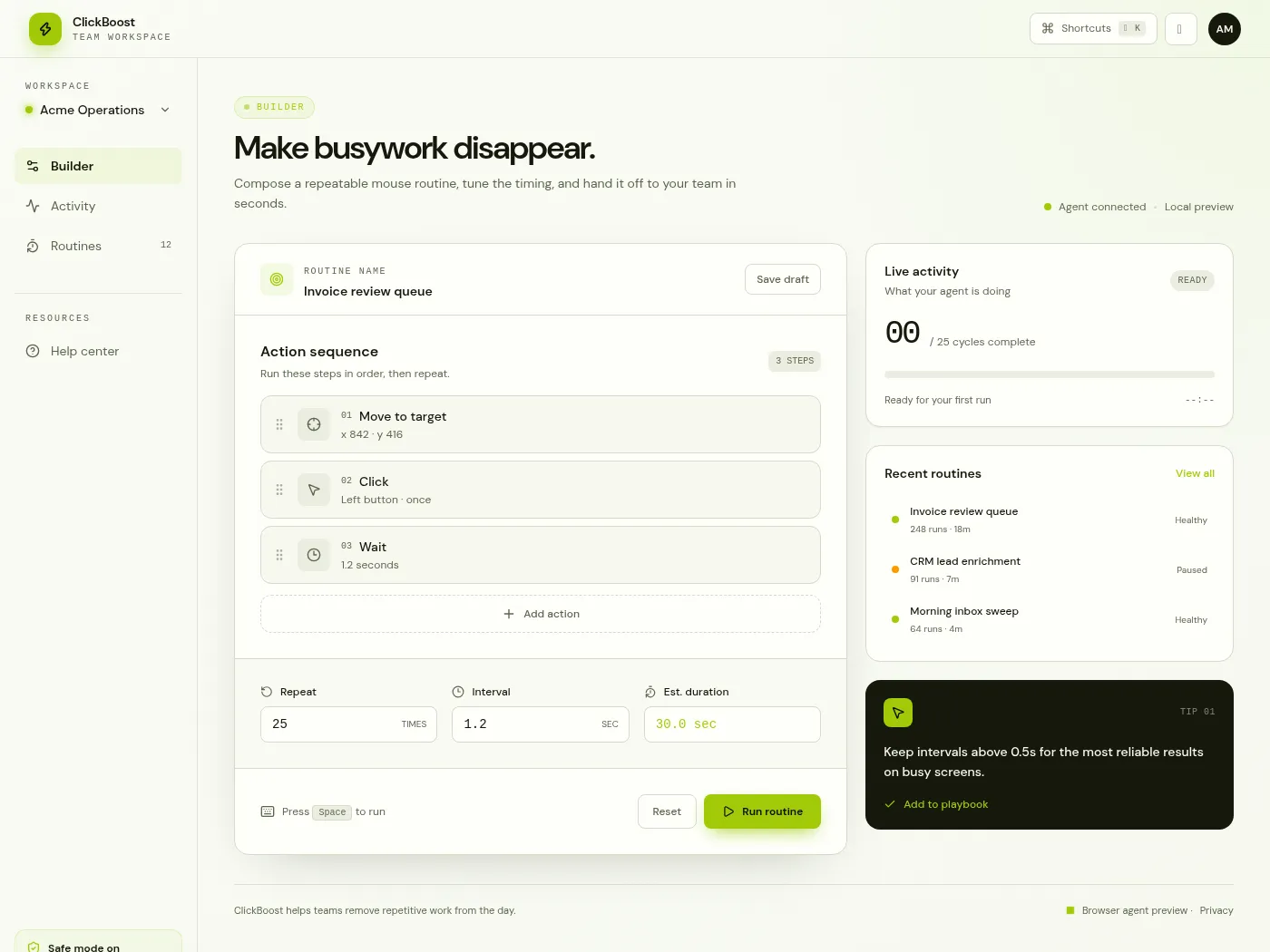 ClickBoost Automation