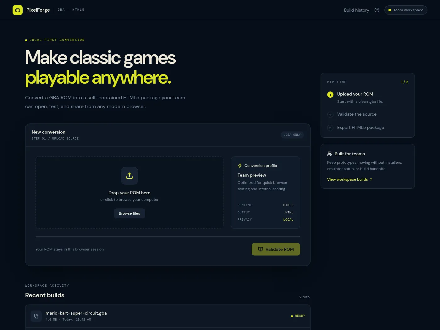 GBA Web Converter