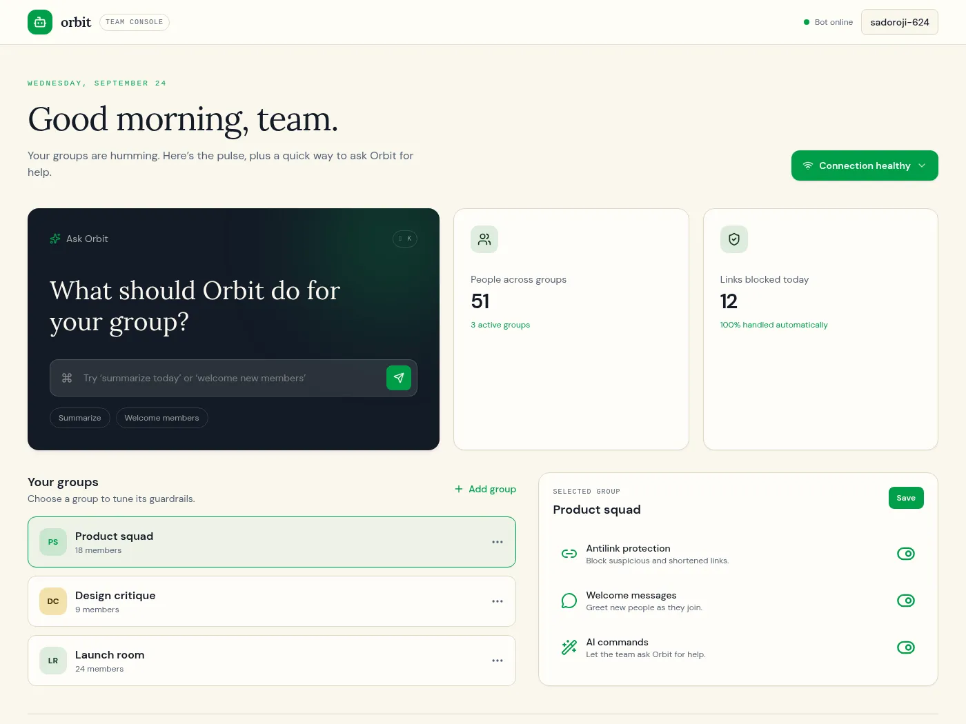 Team WhatsApp AI Bot