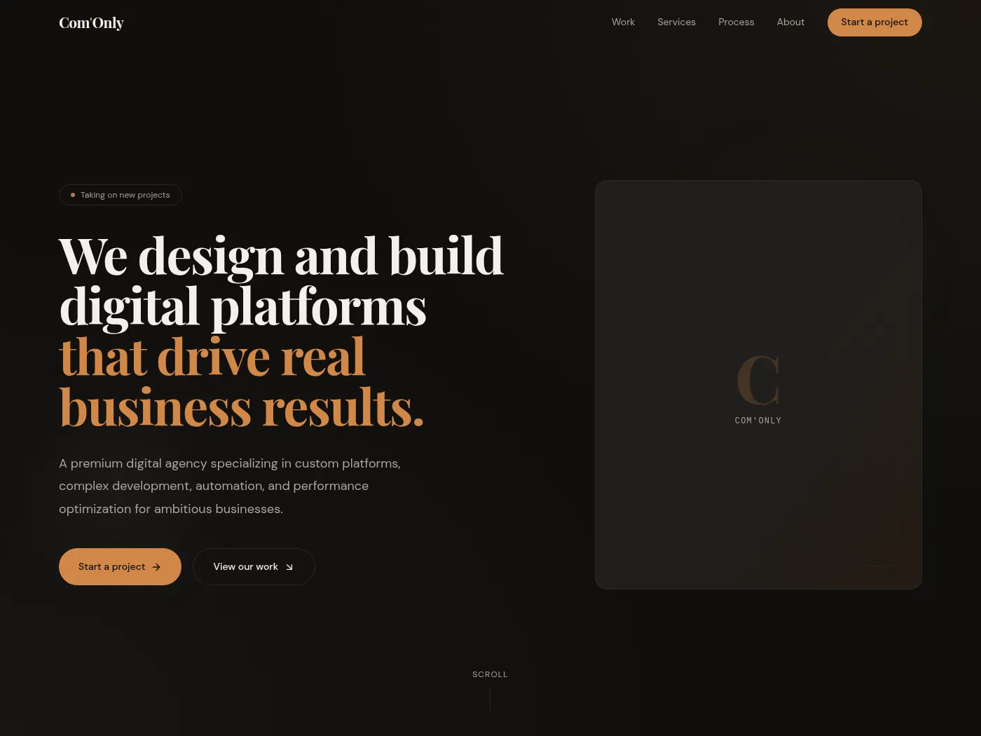 Com'Only Agency Website