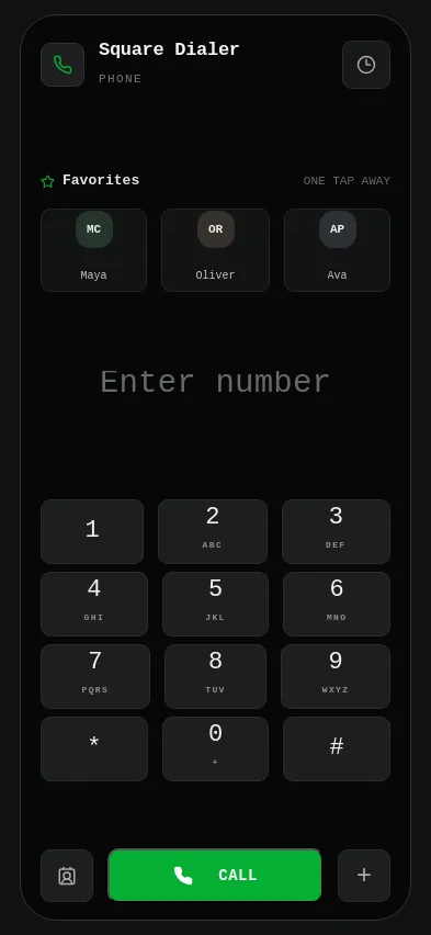 Rounded Square Dialer