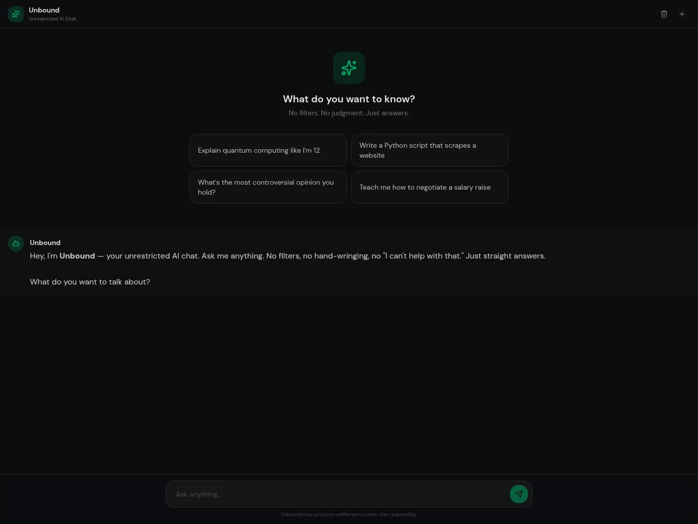 Unbound AI Chat