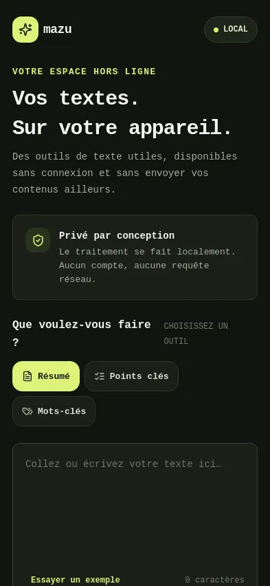 Mazu Offline AI App