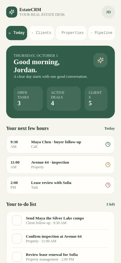 EstateCRM Mobile