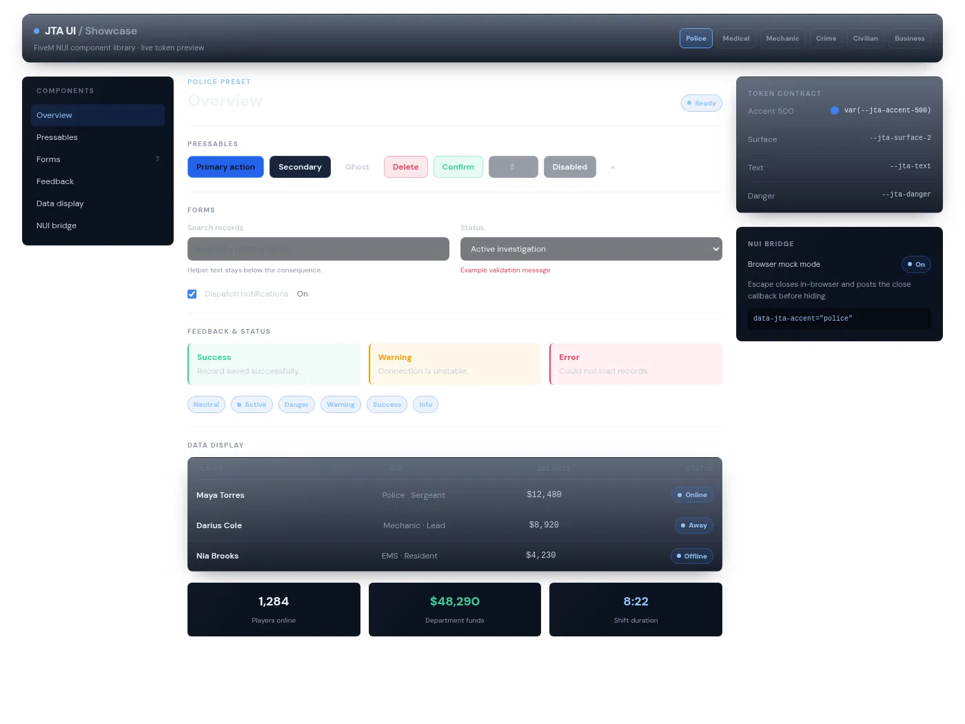 JTA UI Design System