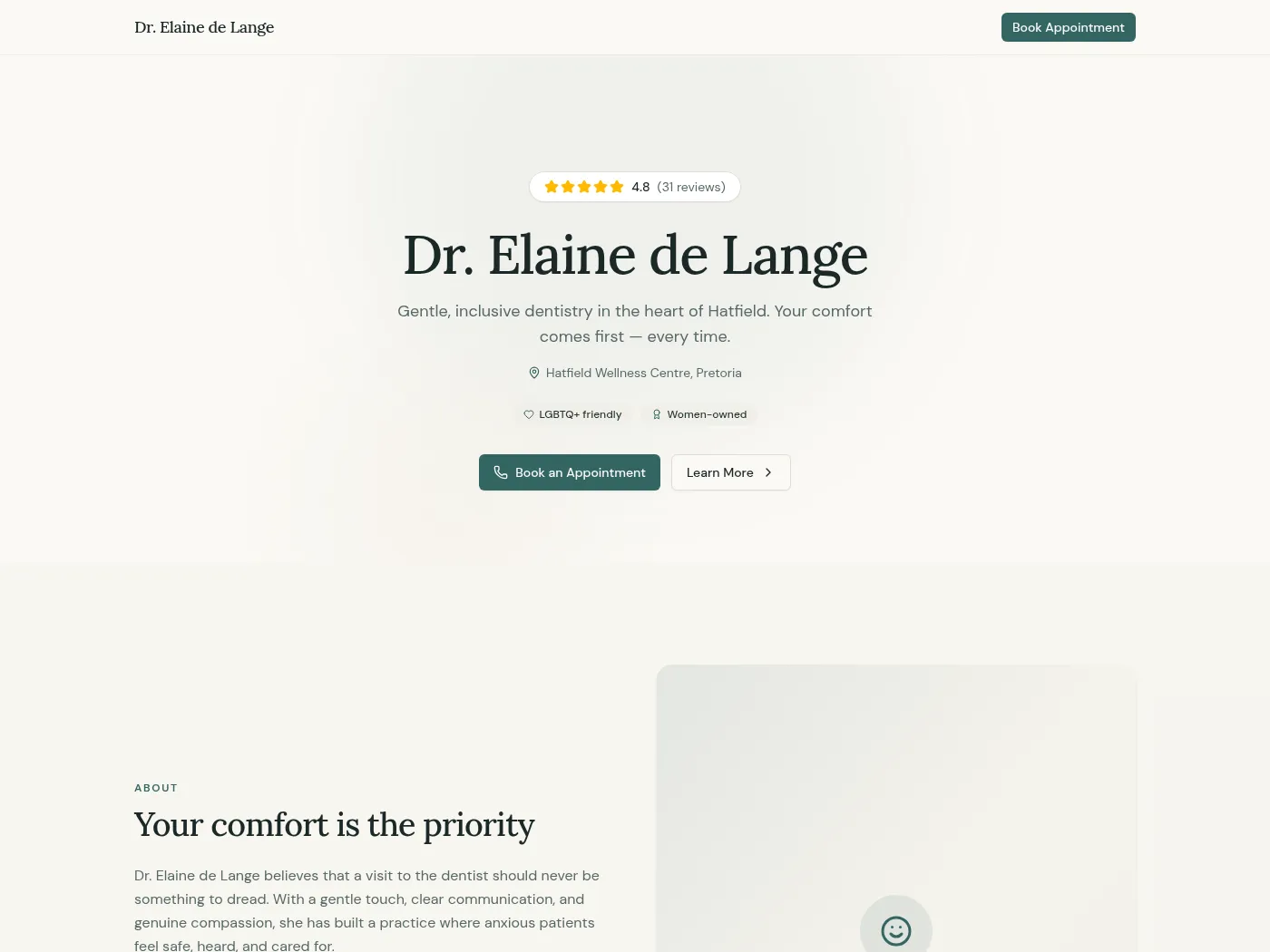 Dentist Profile Page