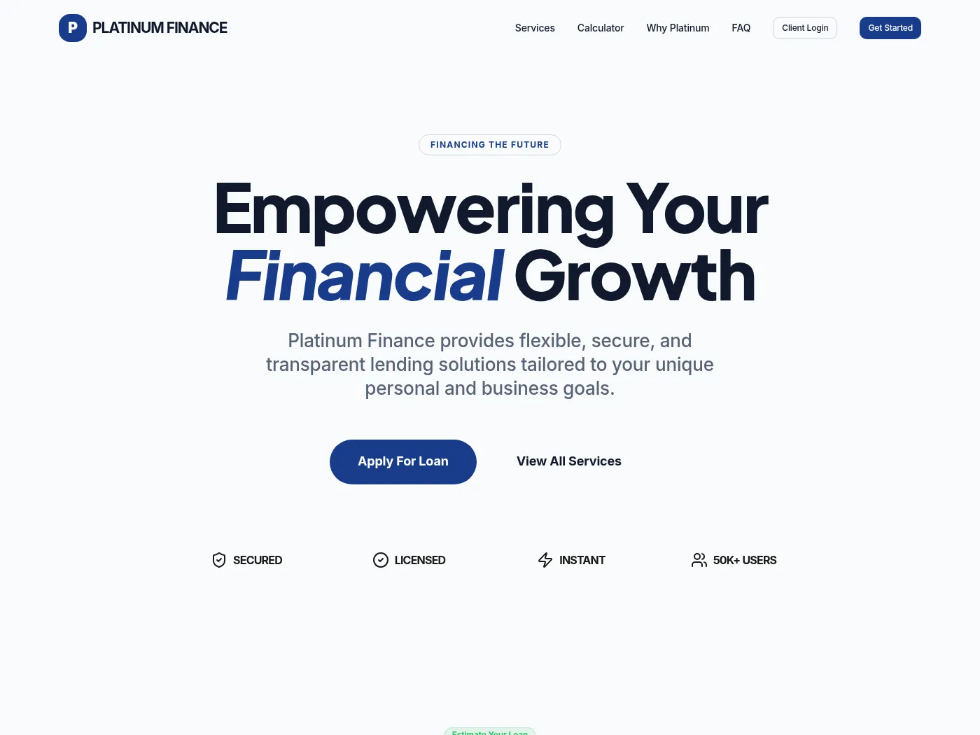Platinum Finance Site