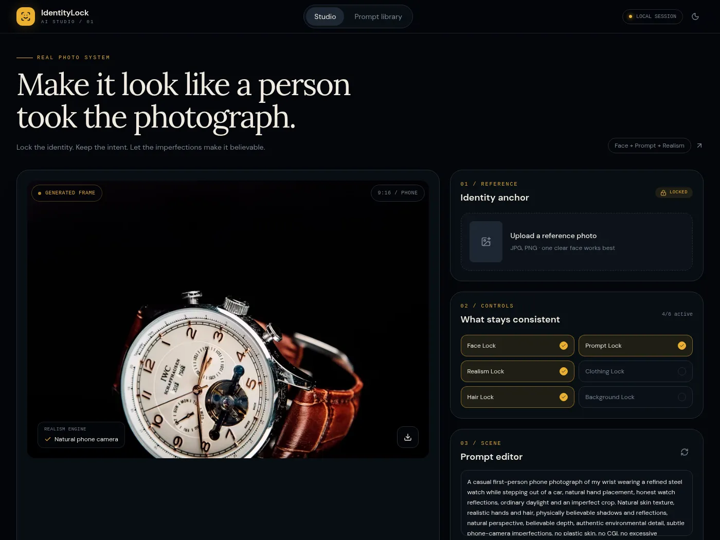 IdentityLock AI Studio