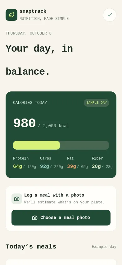 SnapTrack Nutrition