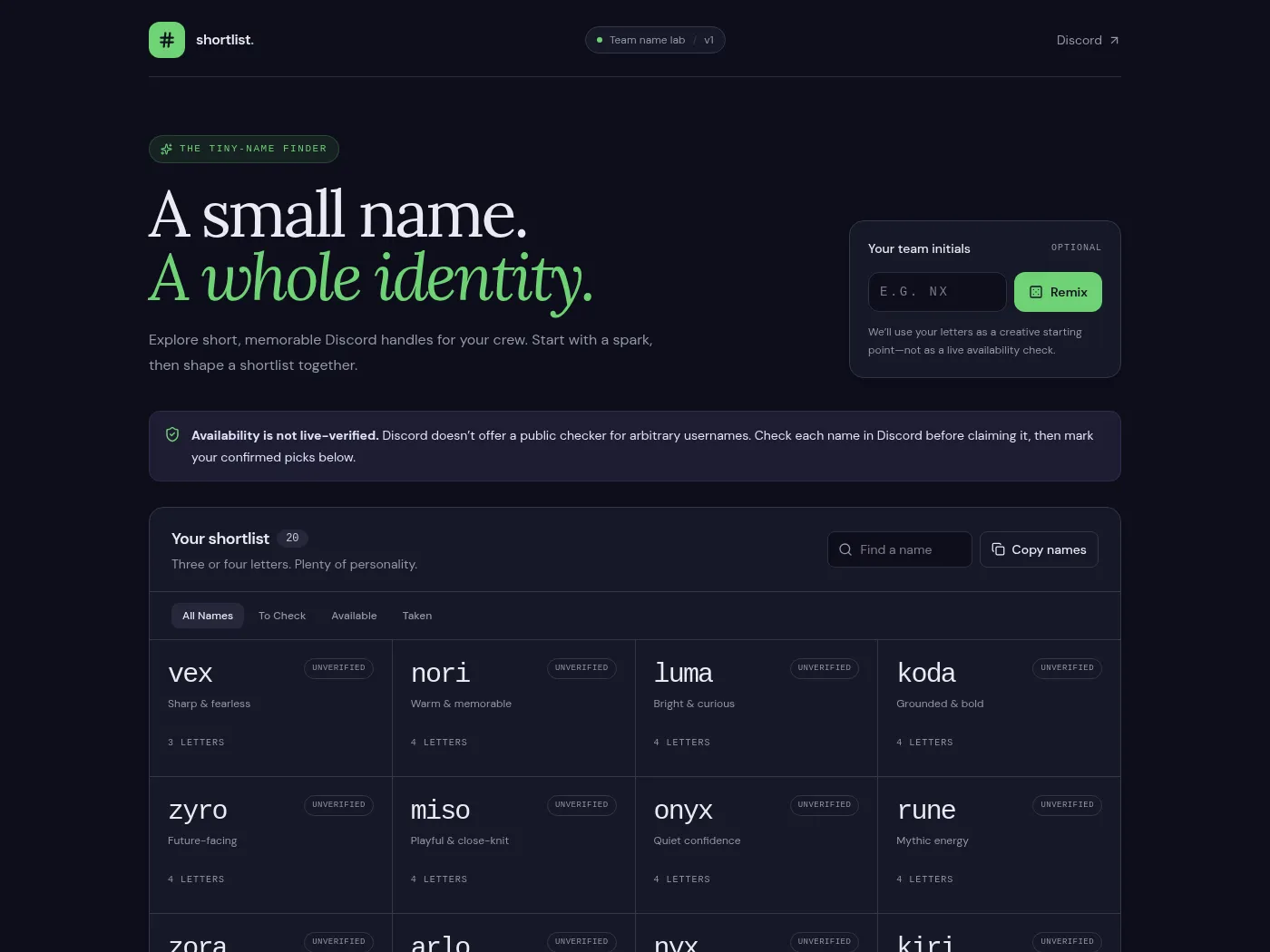 OG Discord Name Finder