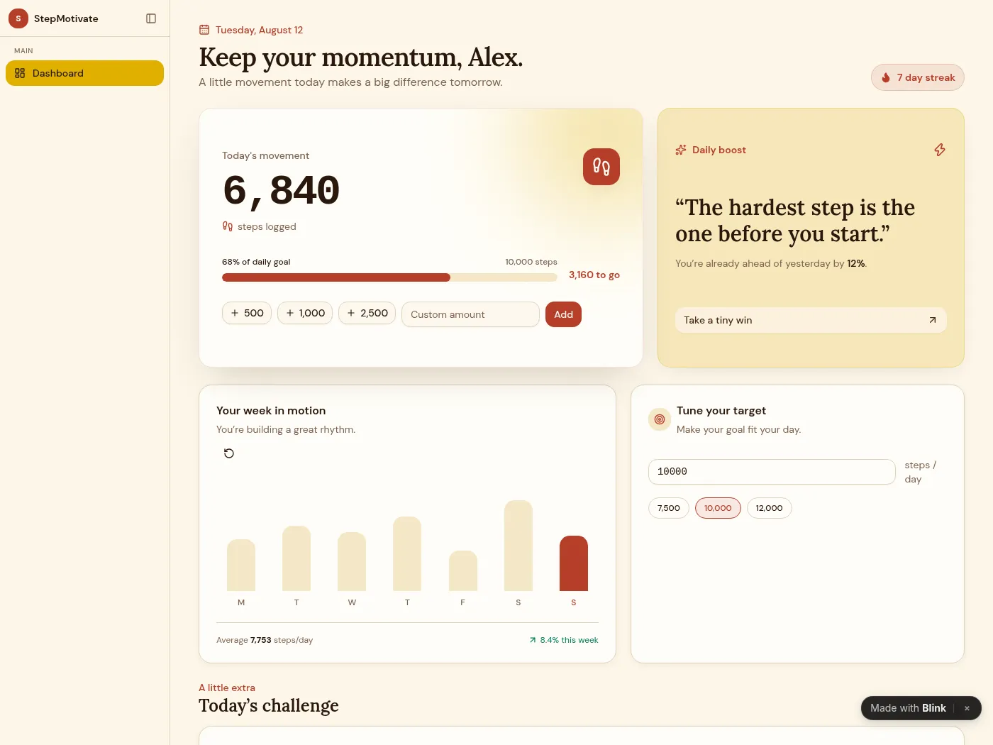 StepMotivate Tracker