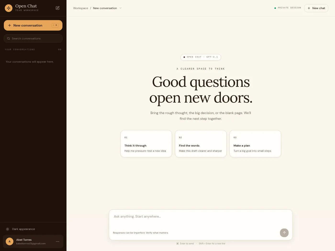 Unfiltered AI Chatbot