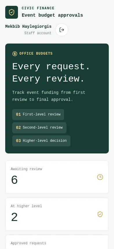 Vital Event Approvals