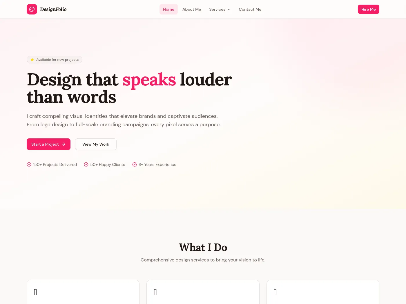 Designer Portfolio Pro