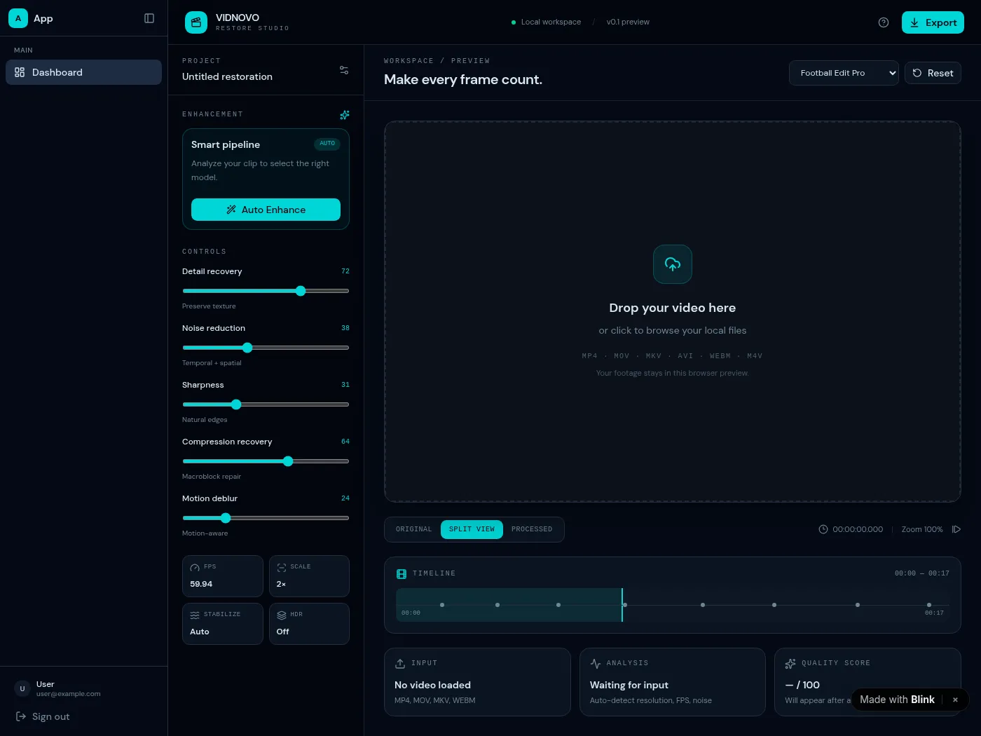 VidNovo AI Platform