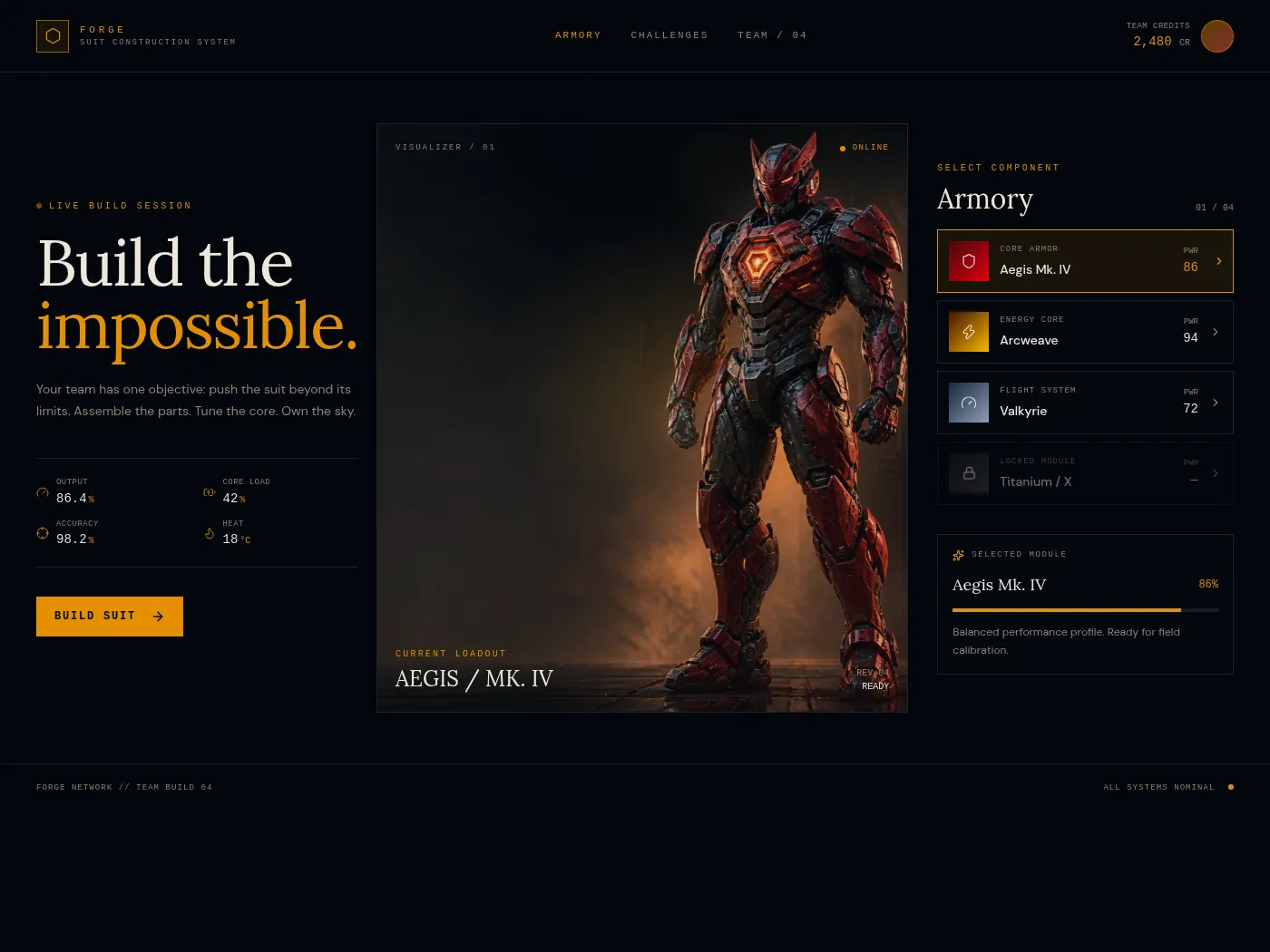 Ironman Suit Builder