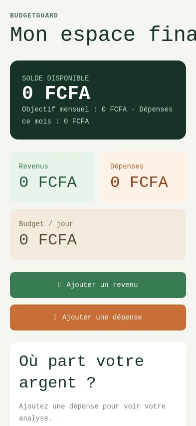 BudgetGuard Mobile