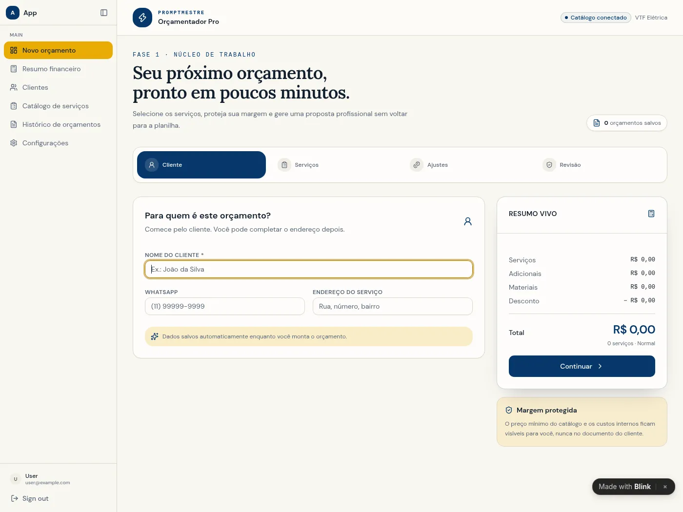 PromptMestre Orçamentador Pro