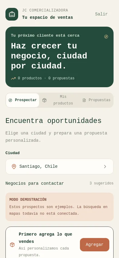 JC Comercializadora App