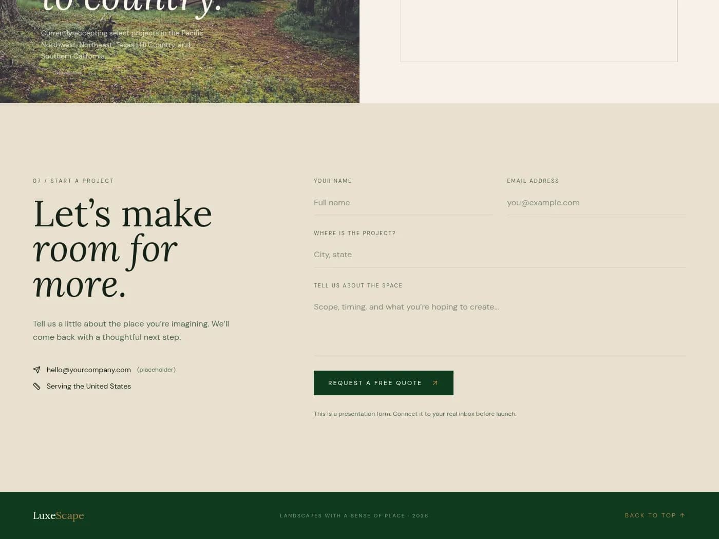 LuxeScape Agency Site