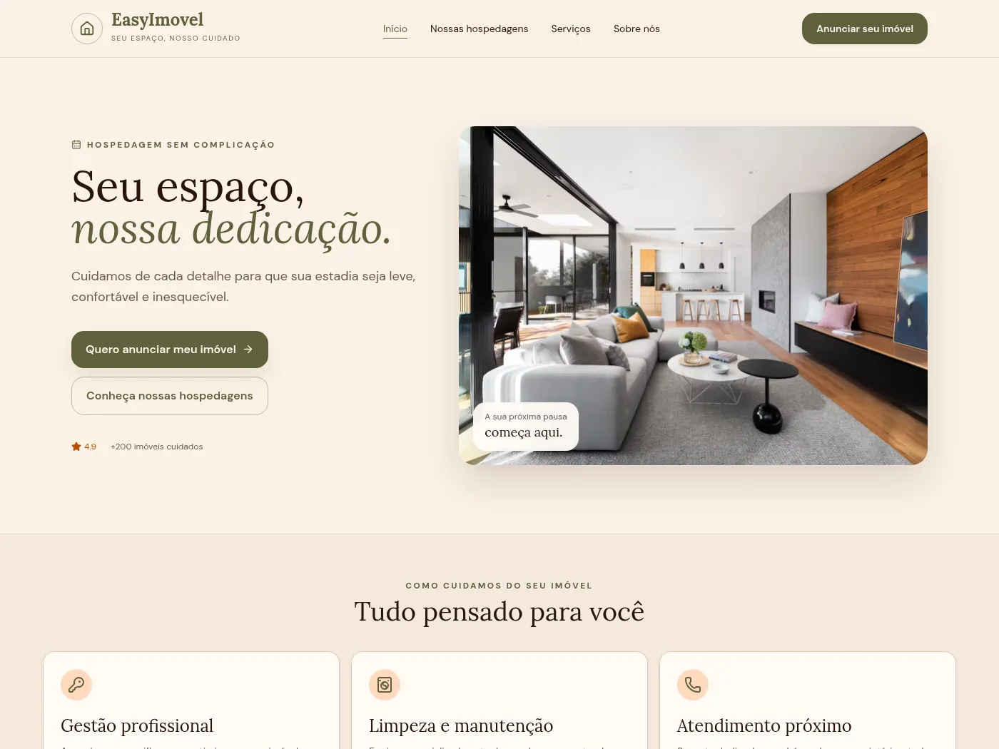 EasyImovel Hosting Portal