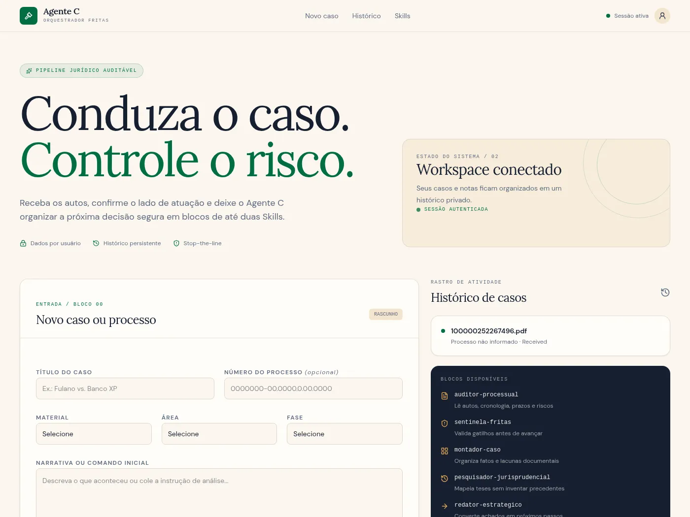 Agente C — Orquestrador Web